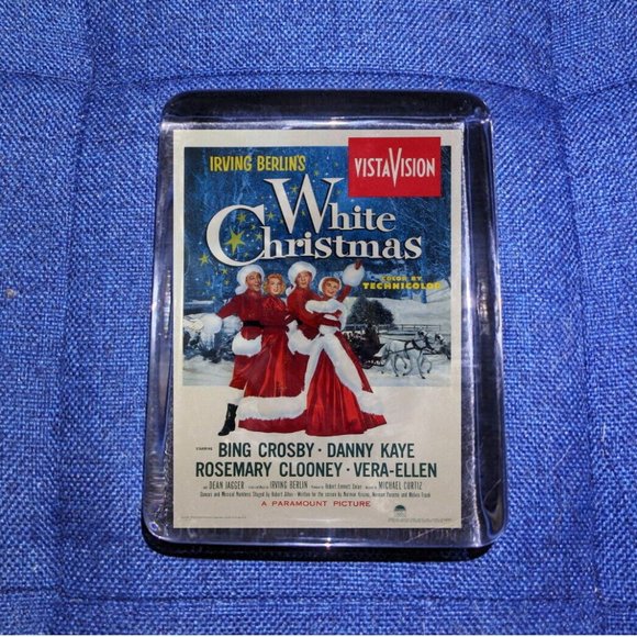 Accents | White Christmas Movie Poster Glass Paperweight Limited ...